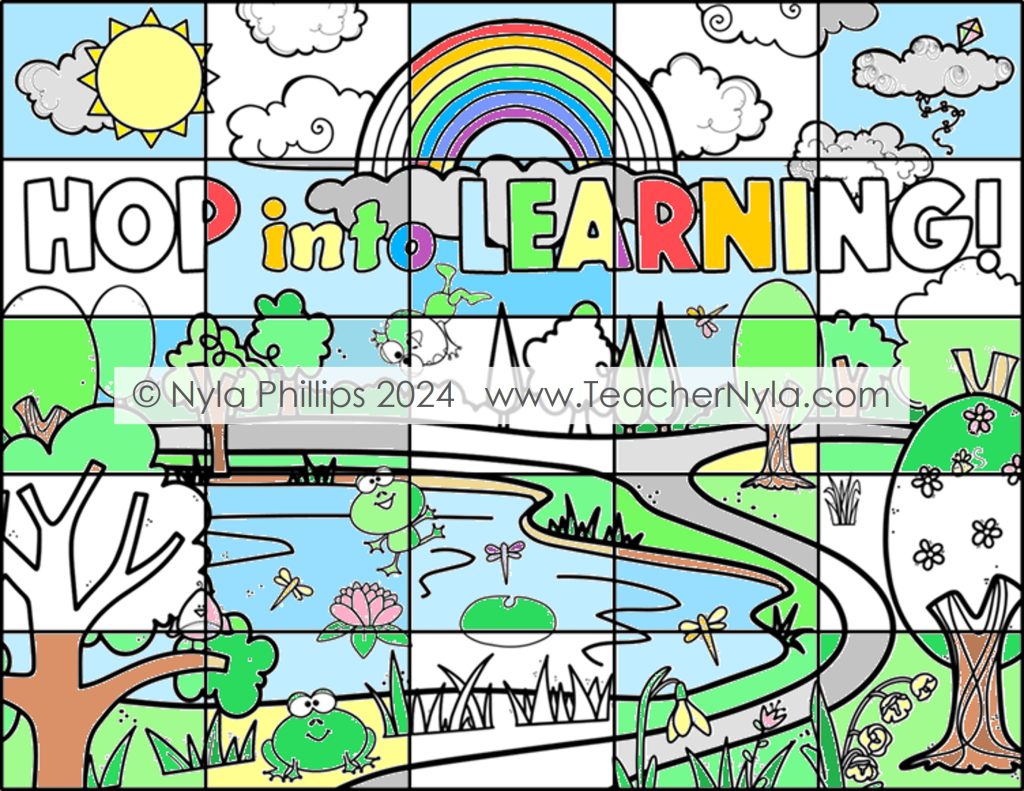 Spring Collaborative Coloring Posters | Nyla's Crafty Teaching